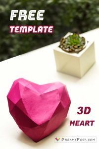 How to make 3D paper gems collection, FREE templates and tutorial