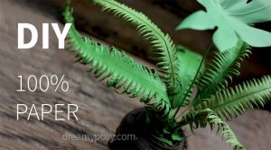 Paper greenery tutorial, FREE template