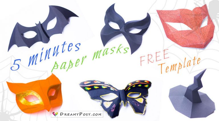 How to make easy paper masks, FREE template, so fast