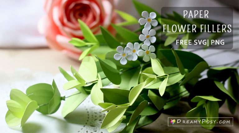 How to make paper flower fillers, free templates and tutorial