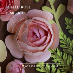 The best 3D rolled paper roses Cricut tutorial and SVG, PDF templates