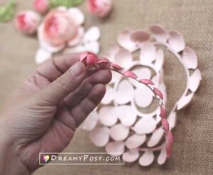 The best 3D rolled paper roses Cricut tutorial and SVG, PDF templates