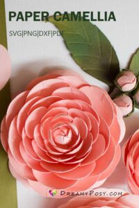 4 types Camellia paper flowers - tutorial and template - wonderful ...