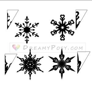Easy 3D snowflake template and tutorial, giant and small sizes