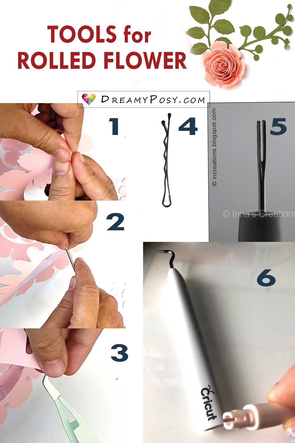 Rolled paper flowers tutorial, 40+ free templates SVG