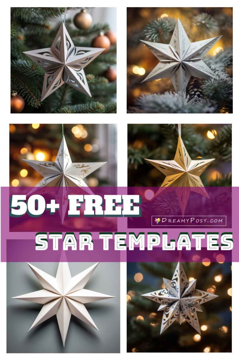 Best collection of free star printable templates, SVG|PDF