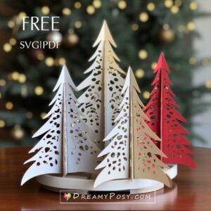 Free Christmas tree SVG and printable templates