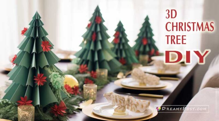 How to make an easy 3D paper Christmas tree?