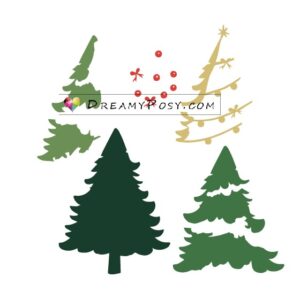 Free Christmas tree SVG and printable templates
